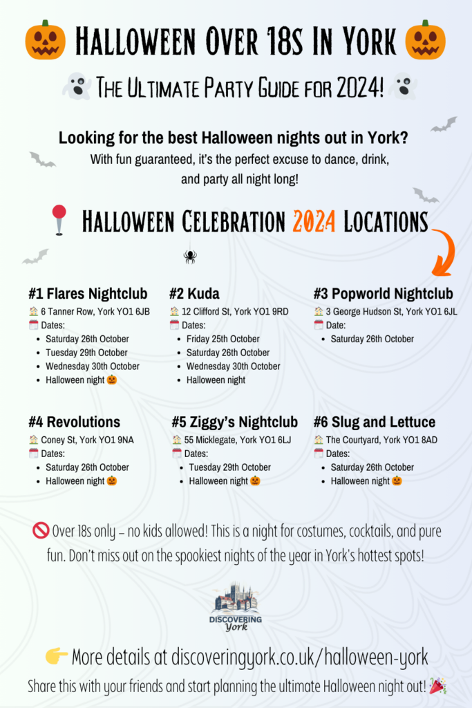 Frighteningly Fun Nightlife: Halloween for Over 18's in York